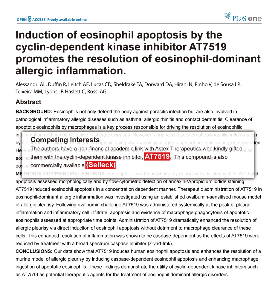 AT7519 | CDK 阻害剤