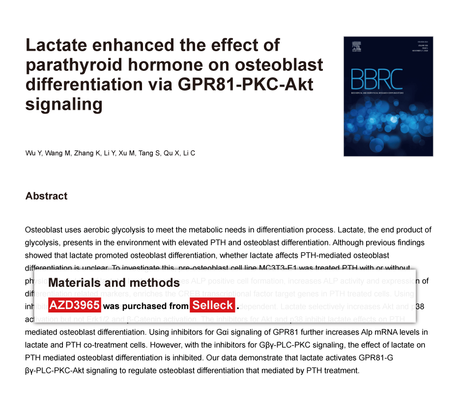 AZD3965 | MCT 阻害剤