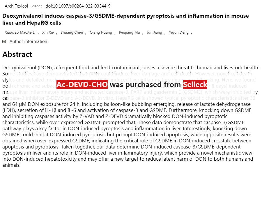 カスパーゼ阻害 | Caspase Inhibition | カスパーゼ・アポトーシス