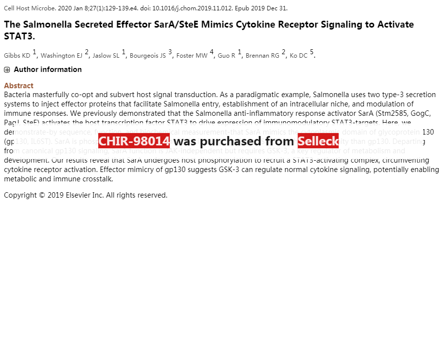 CHIR-98014 | GSK-3 阻害剤