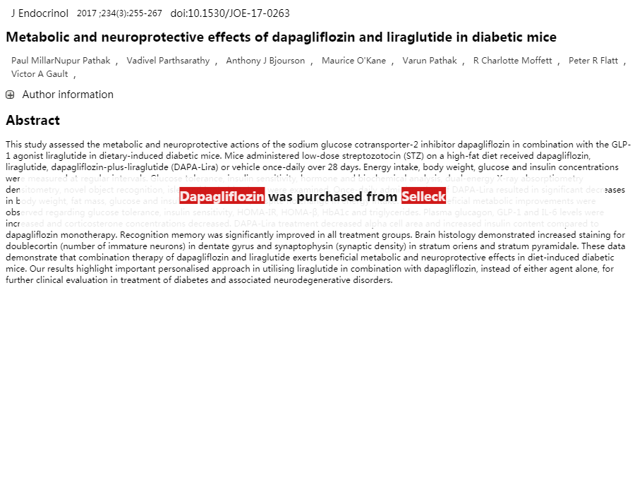 Dapagliflozin (BMS-512148) | SGLT 阻害剤