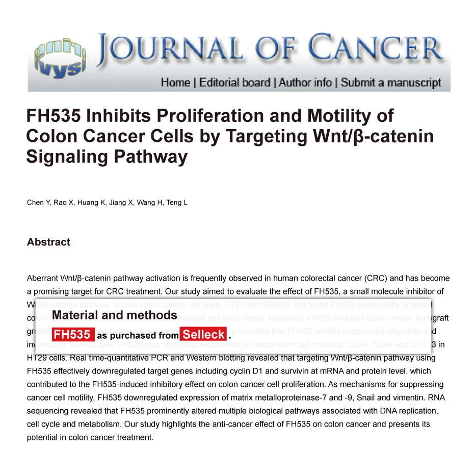 FH535 | Wnt/beta-catenin 阻害剤