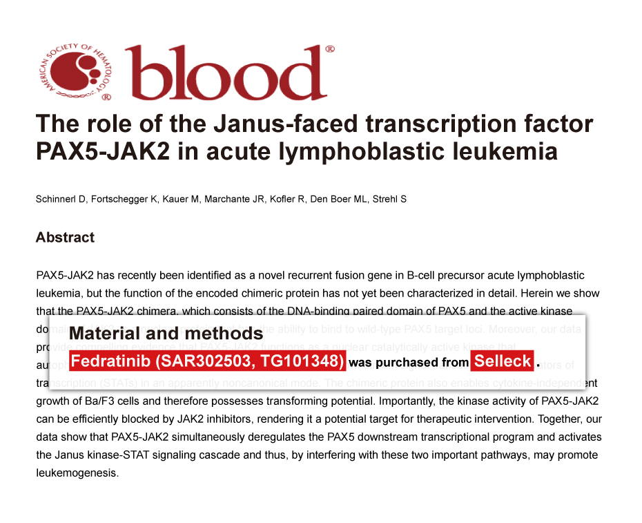 Fedratinib (TG101348) | JAK 阻害剤