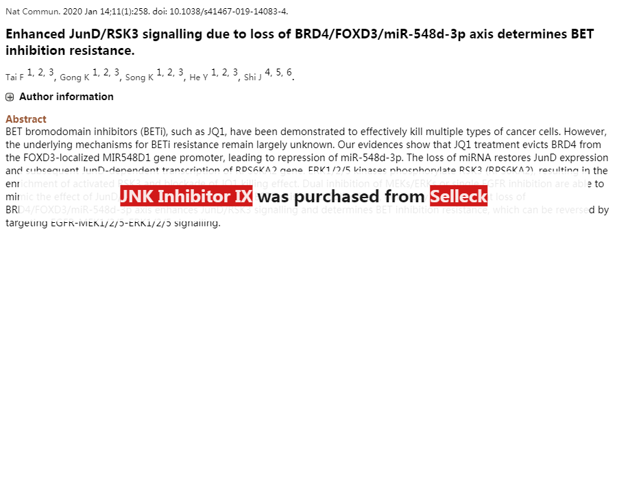 JNK阻害 | JNK Inhibition