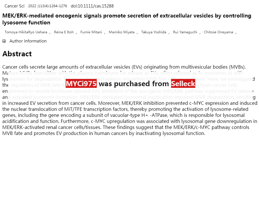 Myc antagonist | Myc inhibitor | Myc agonist | Myc activator
