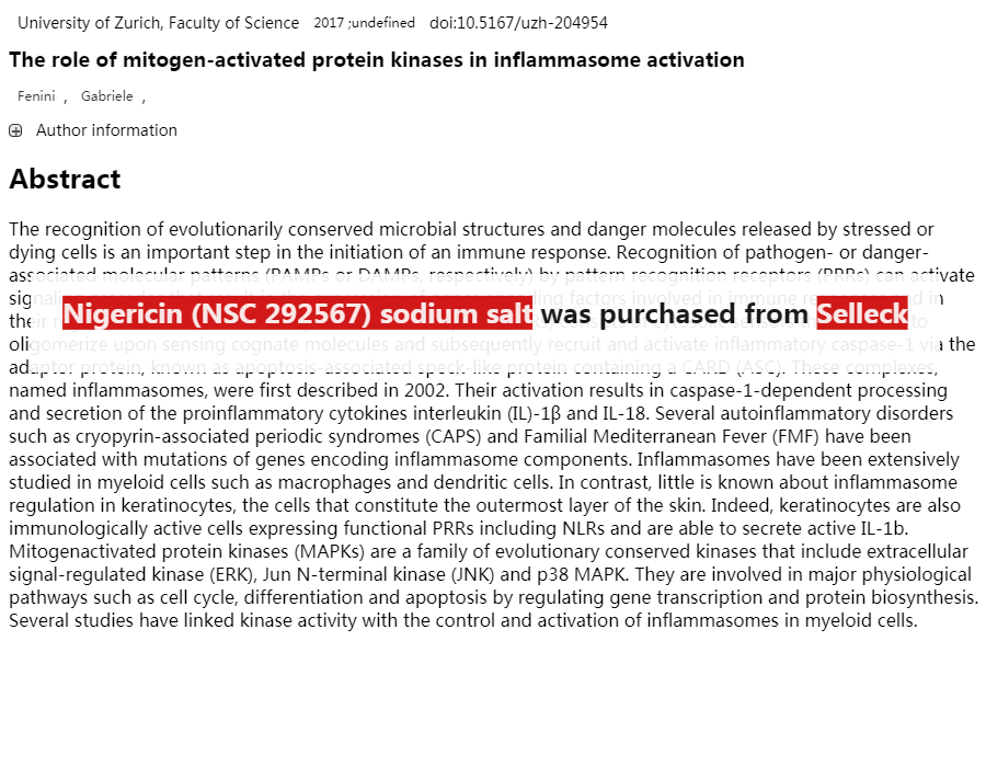 Nigericin (NSC 292567) sodium salt | Antineoplastic and ...