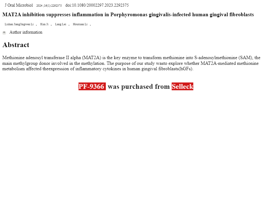 MAT2A antagonist | MAT2A inhibitor |MAT2A agonist |MAT2A activator