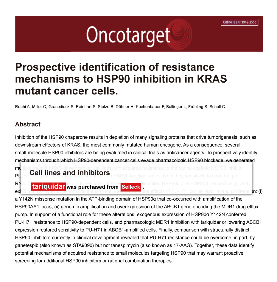 Tariquidar (XR9576) | P-gp 阻害剤
