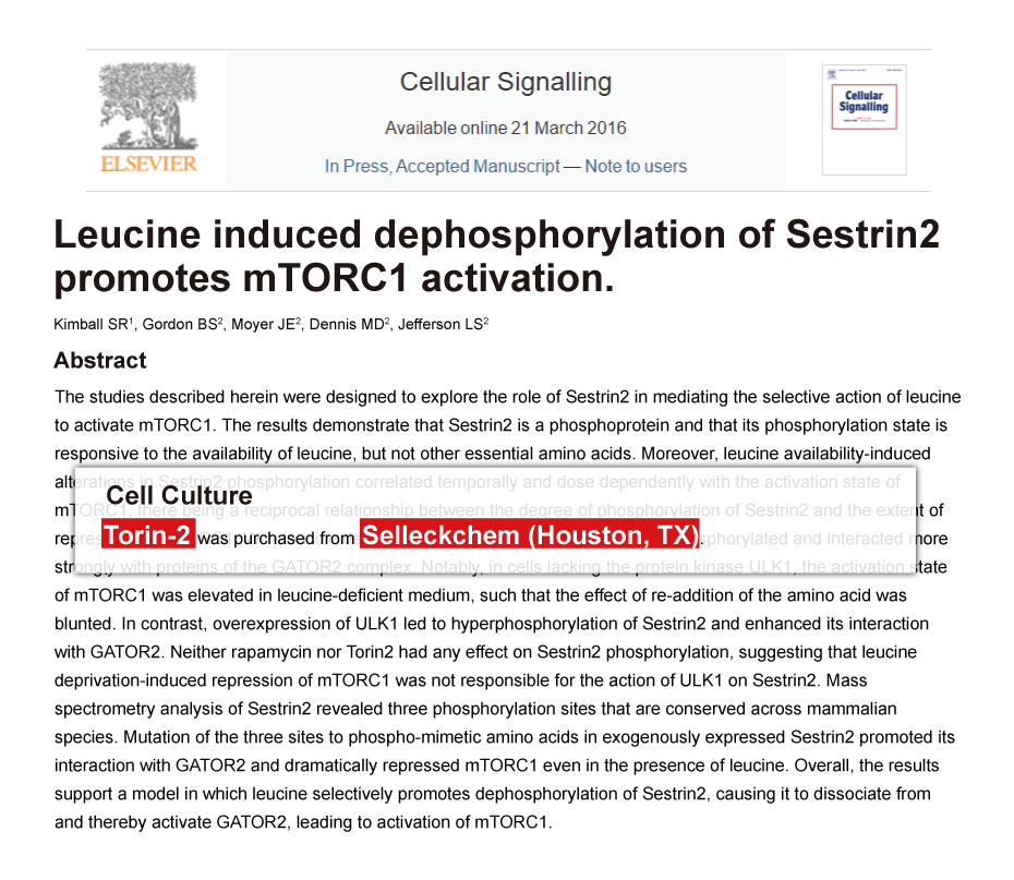 Torin 2 | mTOR 阻害剤
