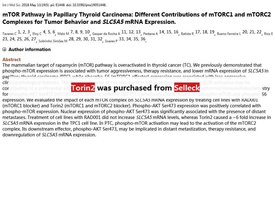 Torin 2 | mTOR 阻害剤