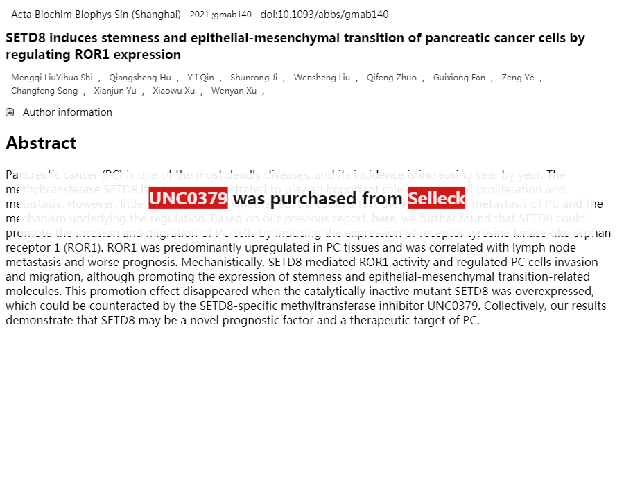 SETD inhibitor | SETD activator | SETD inhibition