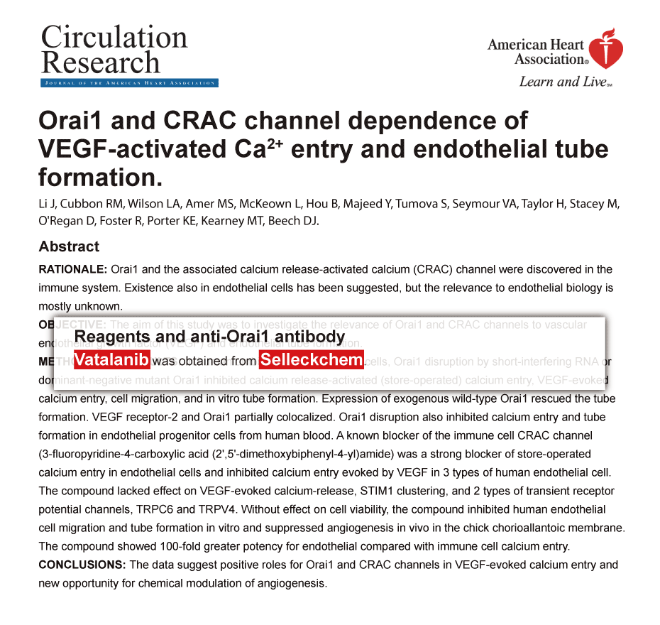 Vatalanib (PTK787) 2HCl | VEGFR 阻害剤