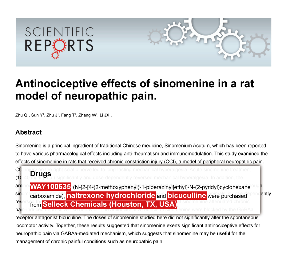 Bicuculline | ADC Cytotoxin 阻害剤