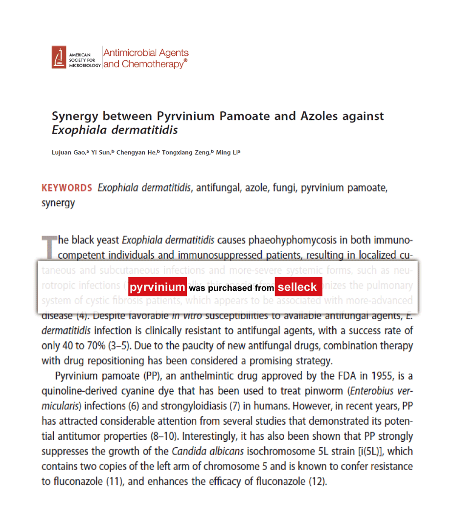 Pyrvinium | Parasite 阻害剤