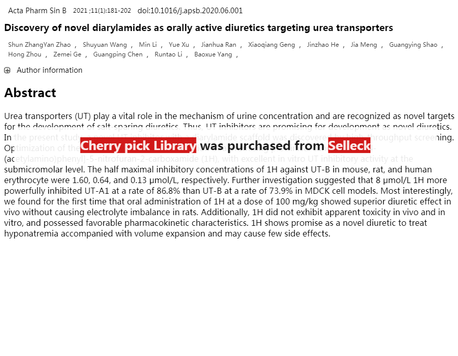 FDA-approved Drug Library| 96/384-Well