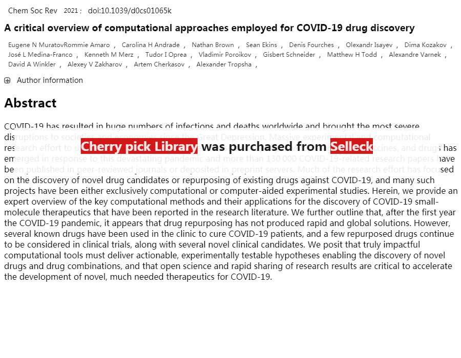 FDA-approved Drug Library| 96/384-Well