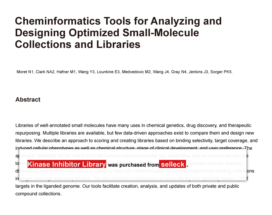 Kinase Inhibitor Library